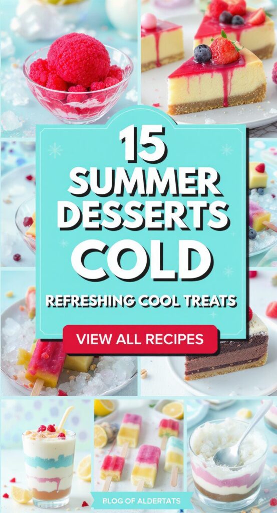 15 Summer Desserts Cold | Refreshing Cool Treats