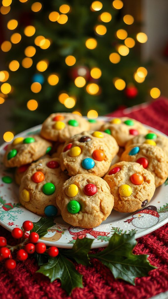 11 M&M Christmas Cookies Candy-Studded