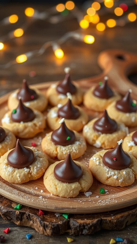 11 Christmas Cookie Kisses Chocolate-Topped