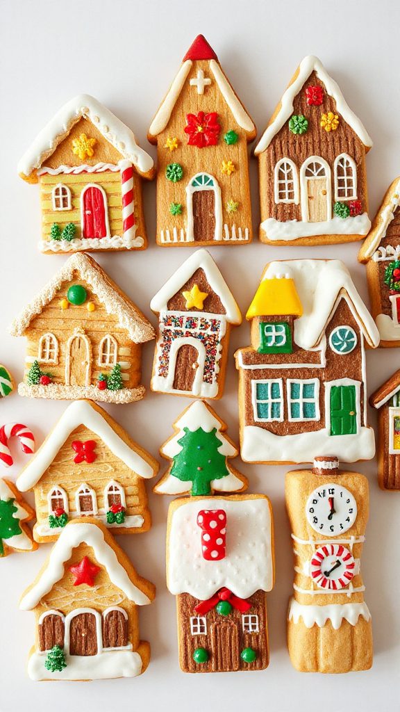 11 Christmas Village Cookies Building Shapes