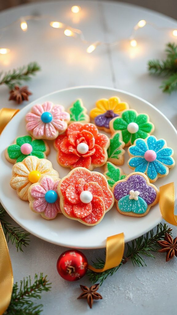 11 Christmas Cookie Blossoms Flower Shapes
