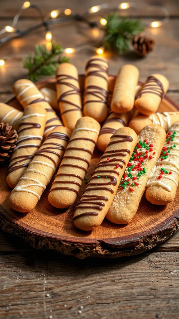 11 Christmas Stick Cookies Long Shapes