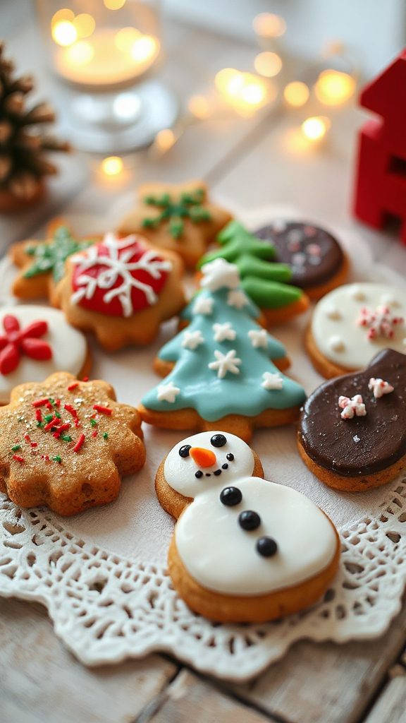 11 Mini Christmas Cookies Decorated Bite-Size