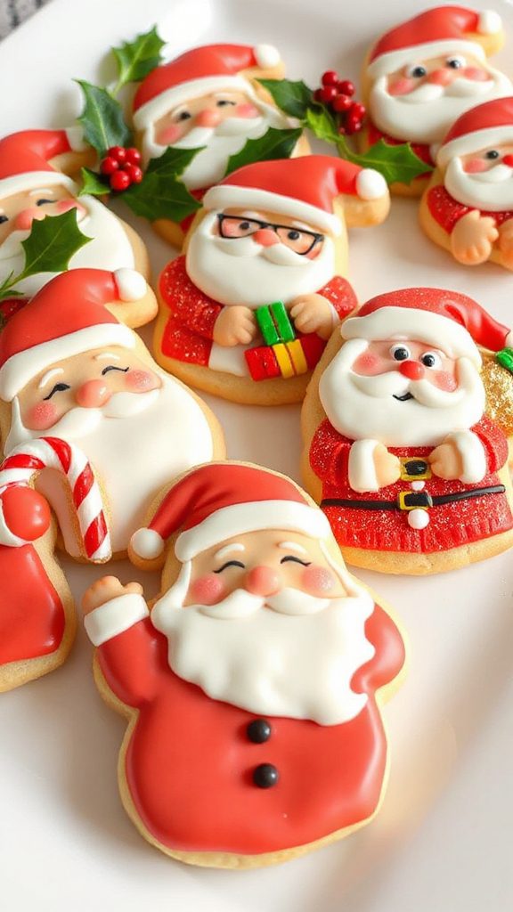 11 Santa Christmas Cookies Character Shapes