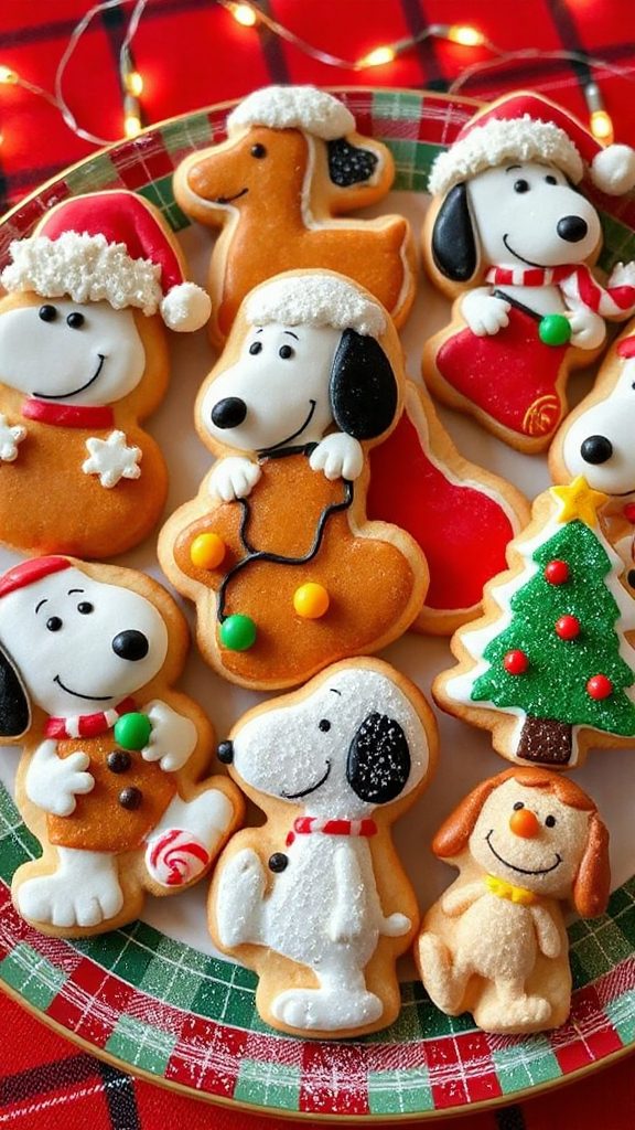 11 Snoopy Christmas Cookies Character Theme
