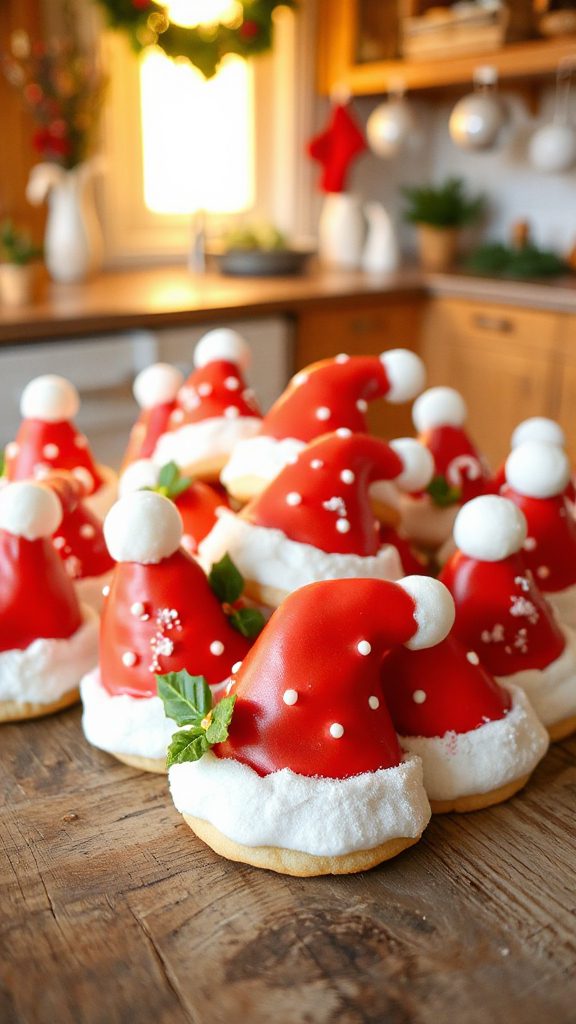 11 Christmas Hat Cookies Wearable Shapes