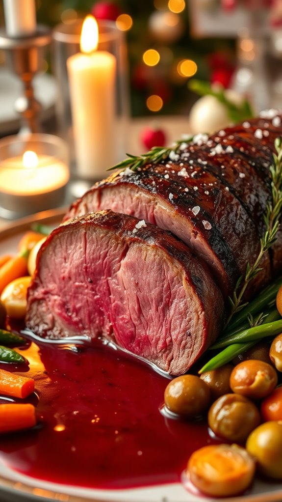 7 Beef Tenderloin With Thyme, Garlic and Red Wine Christmas Dinner Menu ...