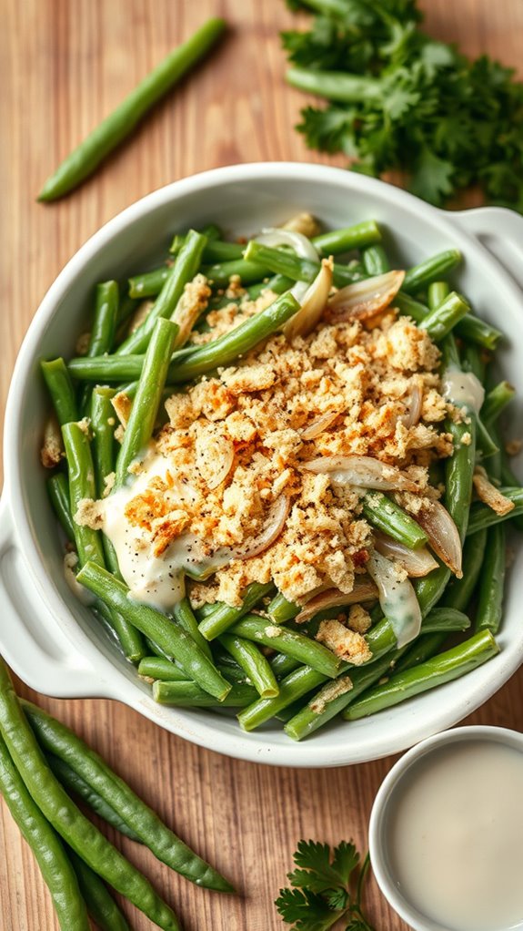7 Light Green Bean Casserole Recipes With Low Fat Milk, Fresh Beans and ...