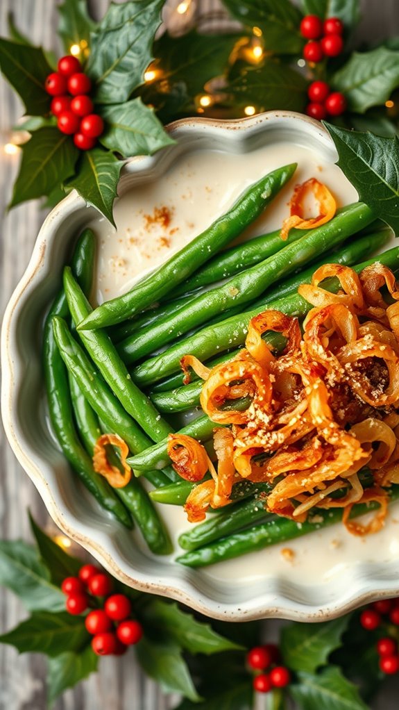 7 Christmas Green Bean Casserole Recipes With Fresh Beans, Nutmeg Cream ...