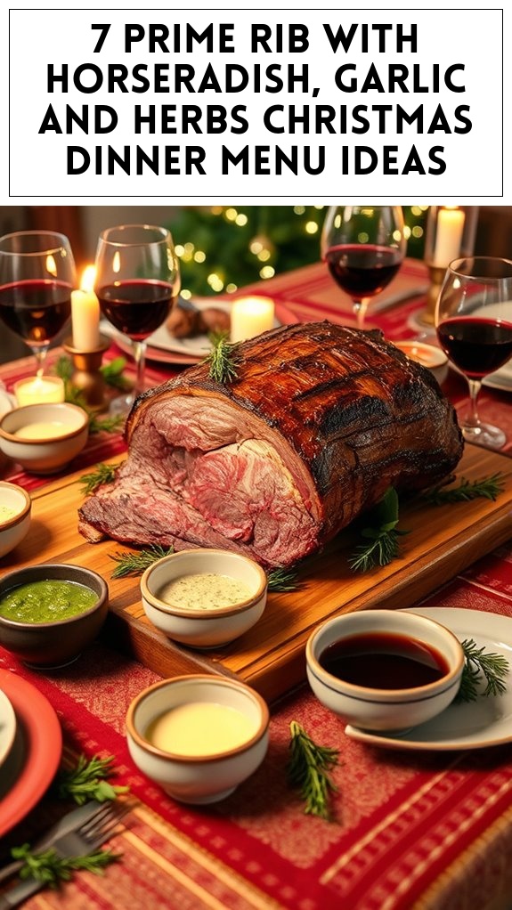 7 Prime Rib With Horseradish, Garlic and Herbs Christmas Dinner Menu Ideas