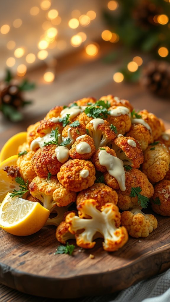 7 Roasted Cauliflower With Tahini, Lemon and Garlic Christmas Dinner Sides