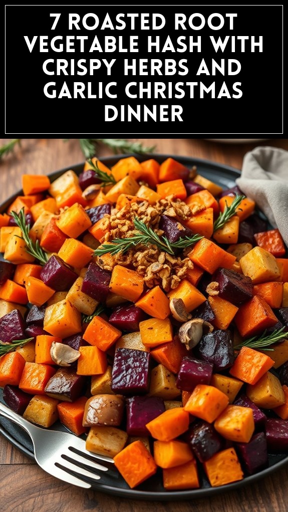 7 Roasted Root Vegetable Hash With Crispy Herbs and Garlic Christmas Dinner
