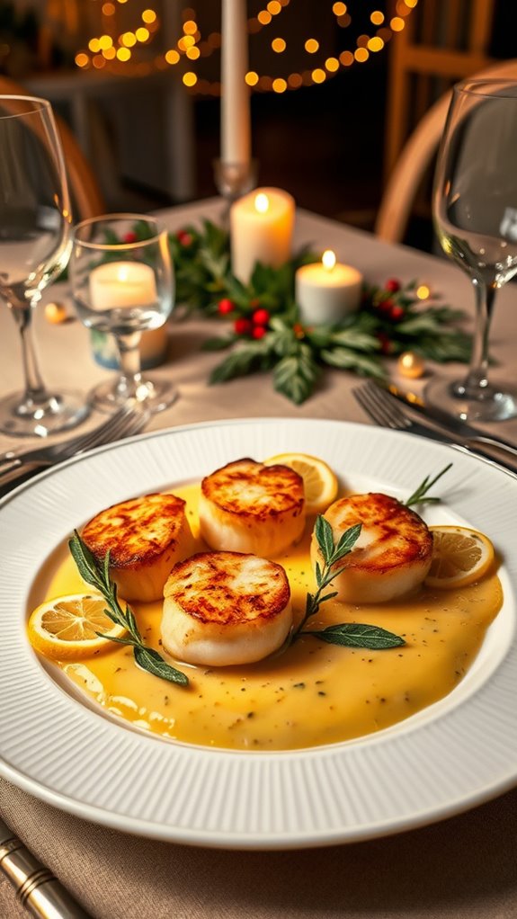 7 Seared Scallops With Brown Butter, Sage and Lemon Christmas Dinner ...