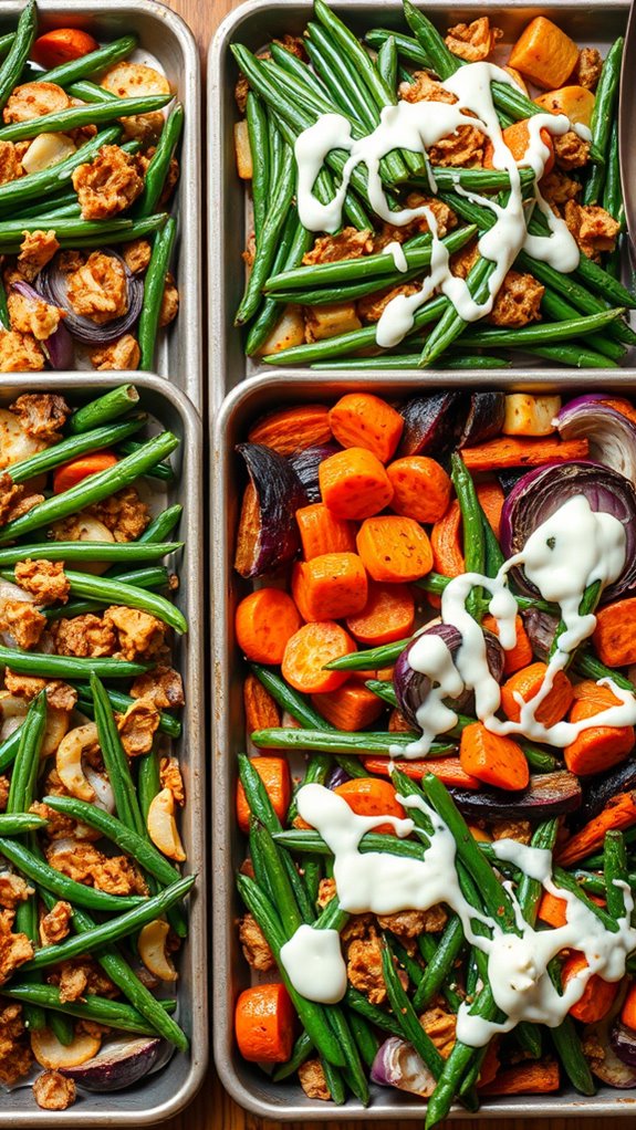 7 Sheet Pan Green Bean Casserole Sides With Roasted Carrots, Red Onions ...