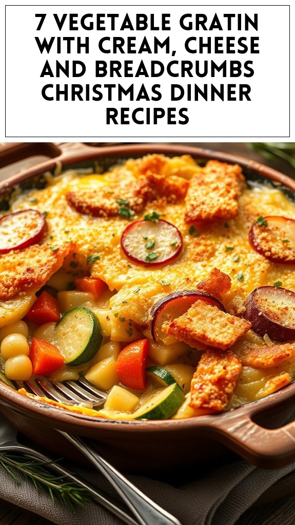 7 Vegetable Gratin With Cream, Cheese and Breadcrumbs Christmas Dinner ...