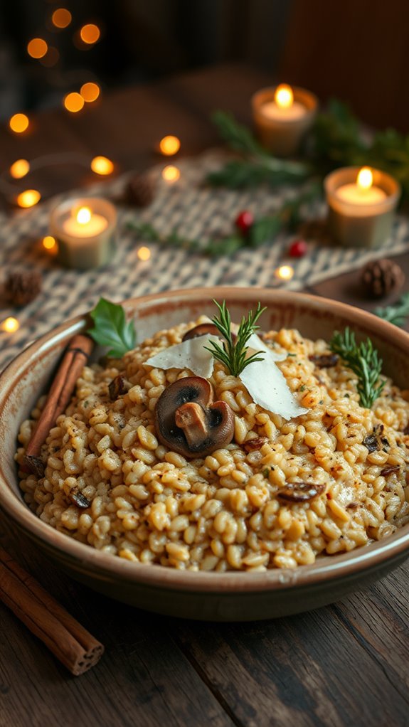7 Vegan Mushroom and Barley Risotto With Fresh Herbs Christmas Dinner ...