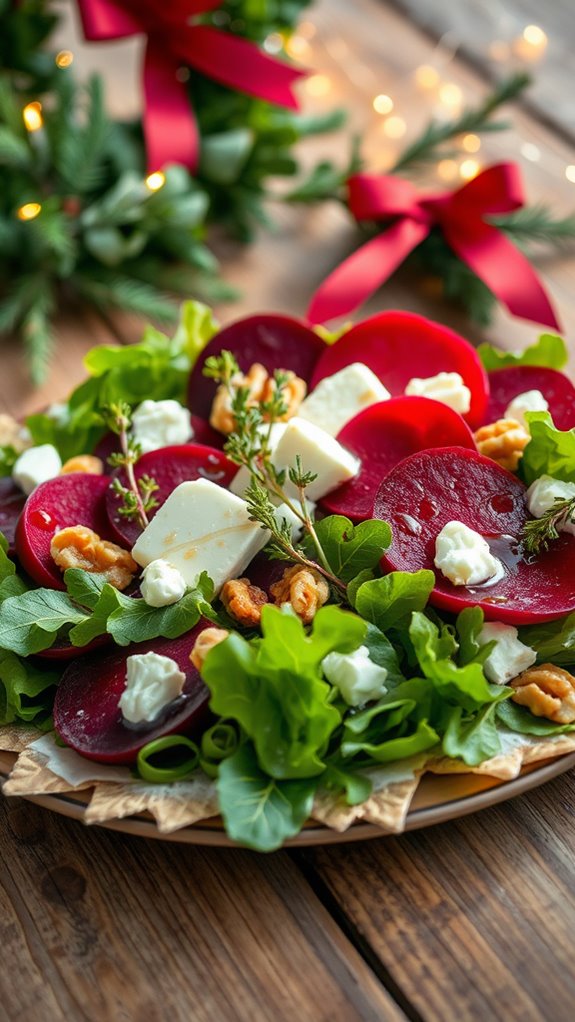 7 Beet and Goat Cheese Salad With Walnuts and Thyme Christmas Dinner Ideas